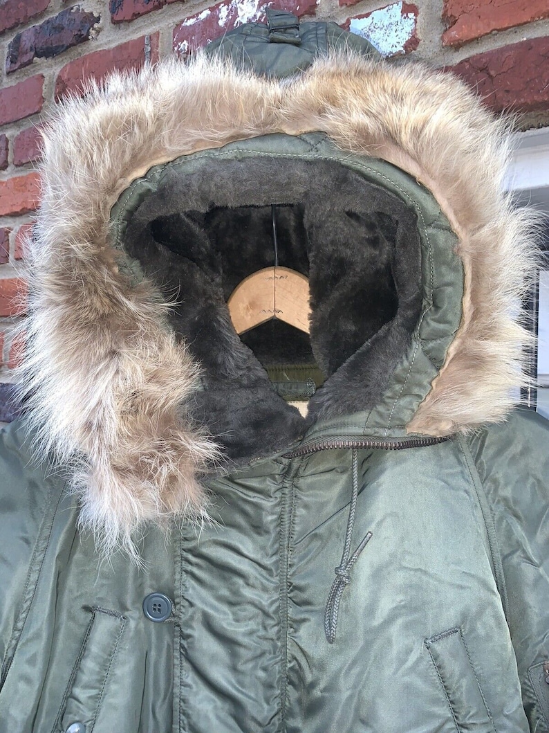 Vintage N 3B USAF Parka Coat Flyers Jacket 60s Sz M - Etsy