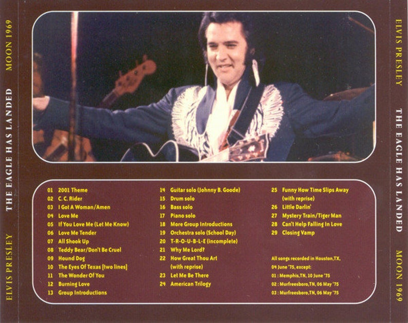 Rare USA CD -'the Eagle Has Landed' Houston, Texas 4th June 1975 ...