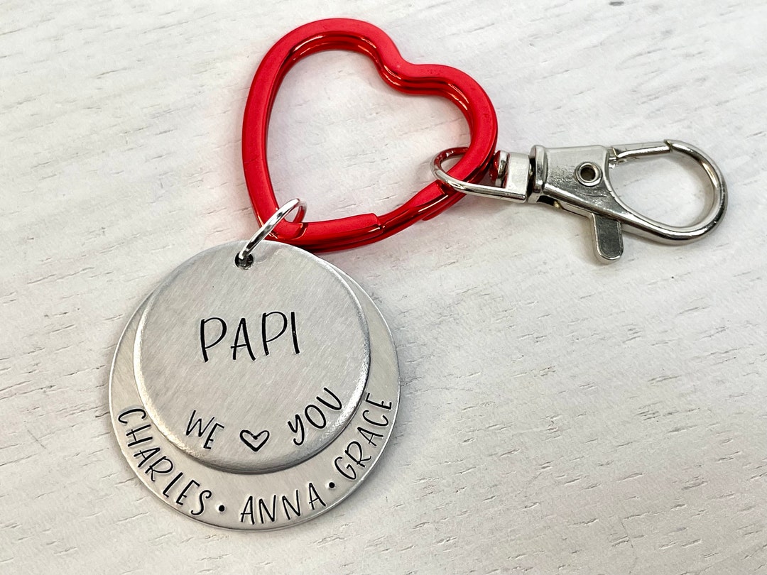 Papi We Love You | Papi Keychain | Papi Gift | Gift for Papi - Etsy