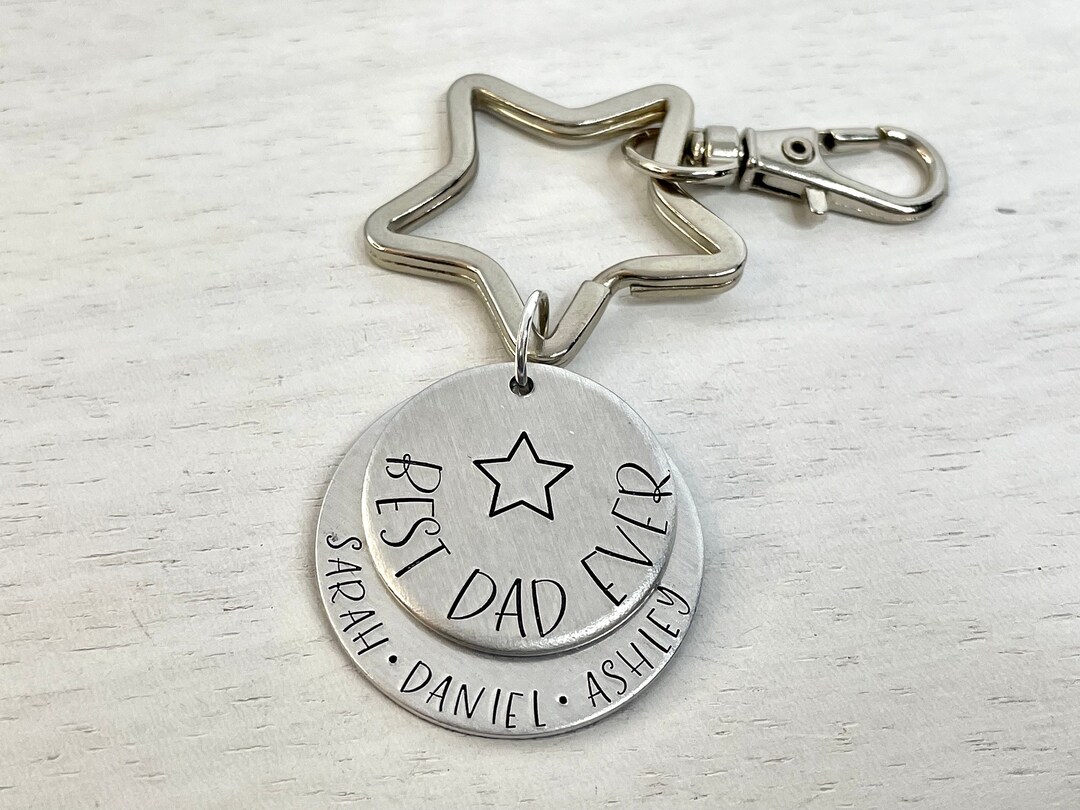 Best Dad Ever Keychain Best Papi Ever Fathers Day Gift - Etsy