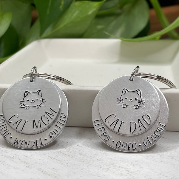 Cat Keychain - Etsy