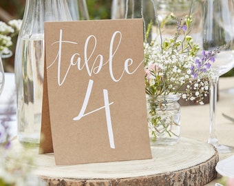 Folded table numbers | Etsy
