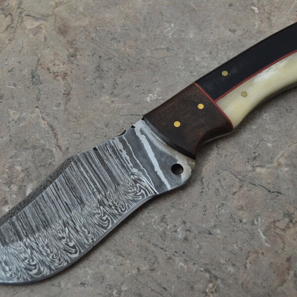 Fossil Damascus Knife - Etsy