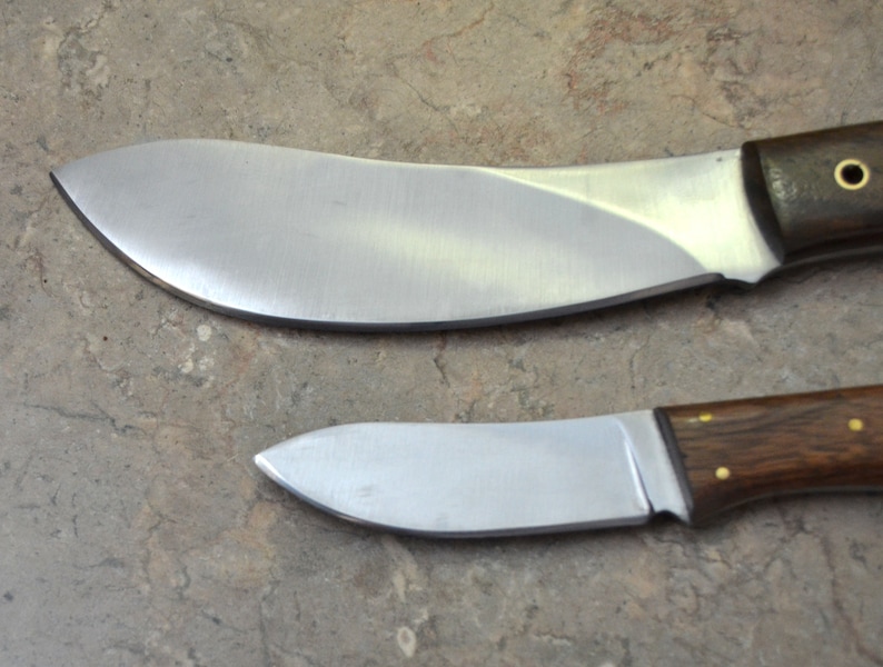 Lot of 2 Surgical Steel Nessmuk Model Hunting Knives Set With Walnut ...