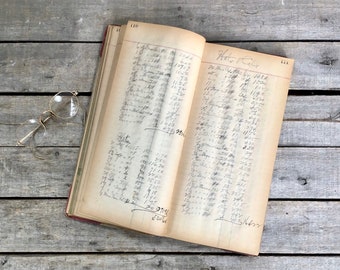 Handwritten Ledger | Etsy