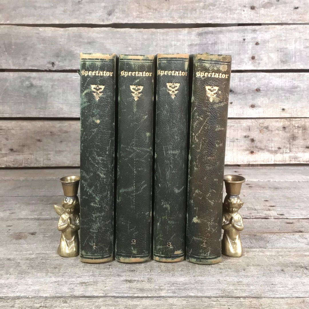 1860 the Spectator Journal W Letters From 1700s Antique Book Set 4 ...