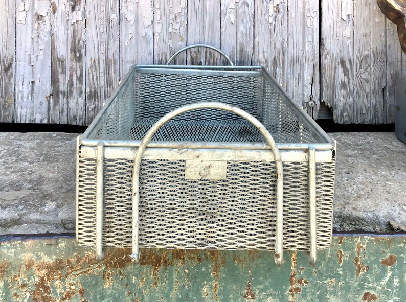 21 Vintage Metal Basket Tray Thick Quality Container Box - Etsy