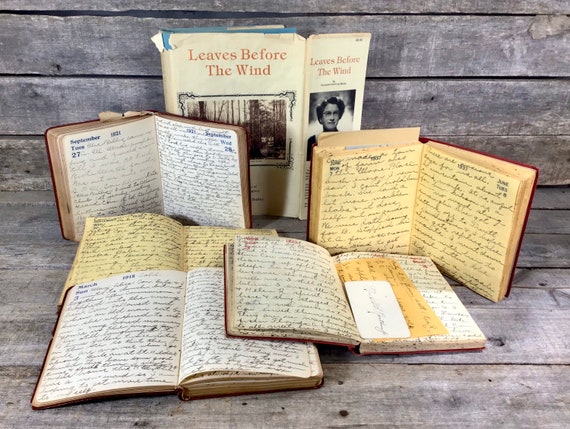 5 Antique Handwritten Diaries Historical Originals Katherine - Etsy