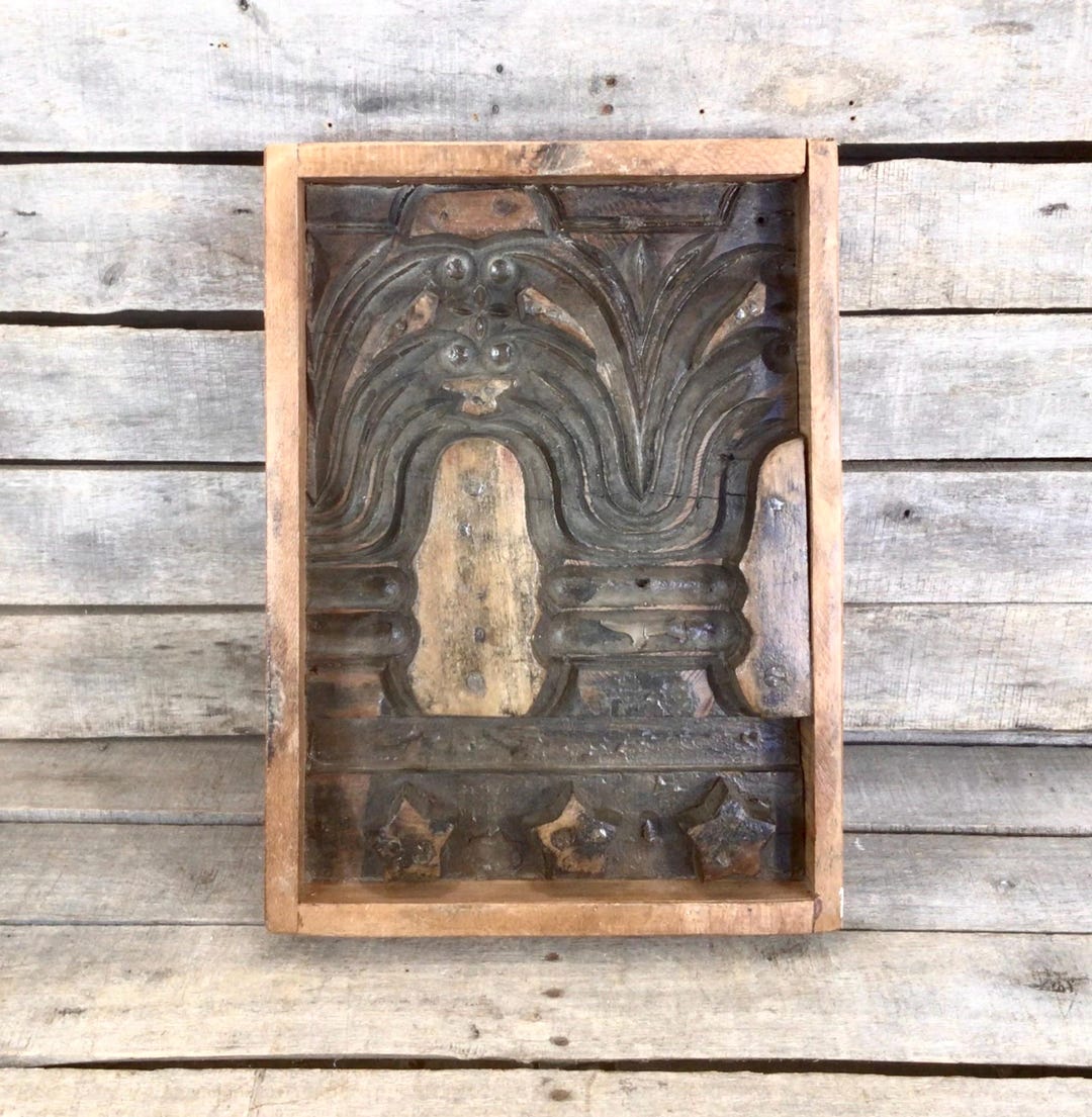 Rustic Wood Mold Craft Concrete Mixtures Mold Wood Wall Decor Vintage ...