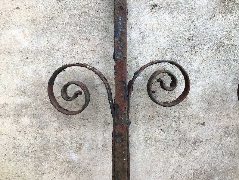 Vintage Metal Fence Post: 35" Chippy Black Victorian Garden Decor - Etsy