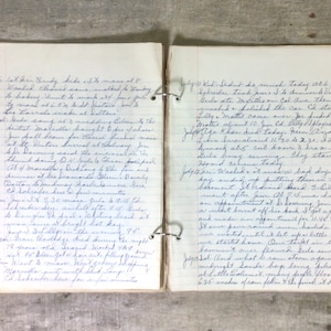 1957 Handwritten Diary Journal Mid Century Memorabilia Vintage Original ...