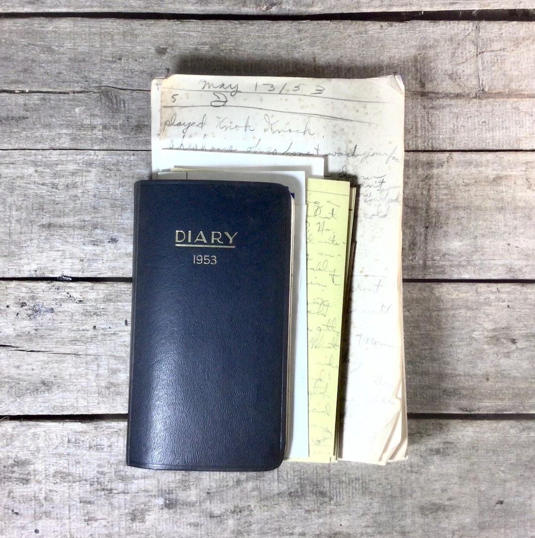 1953 Handwritten Diary Journal Teenage Girl 9th-10th Grade Mid Century ...