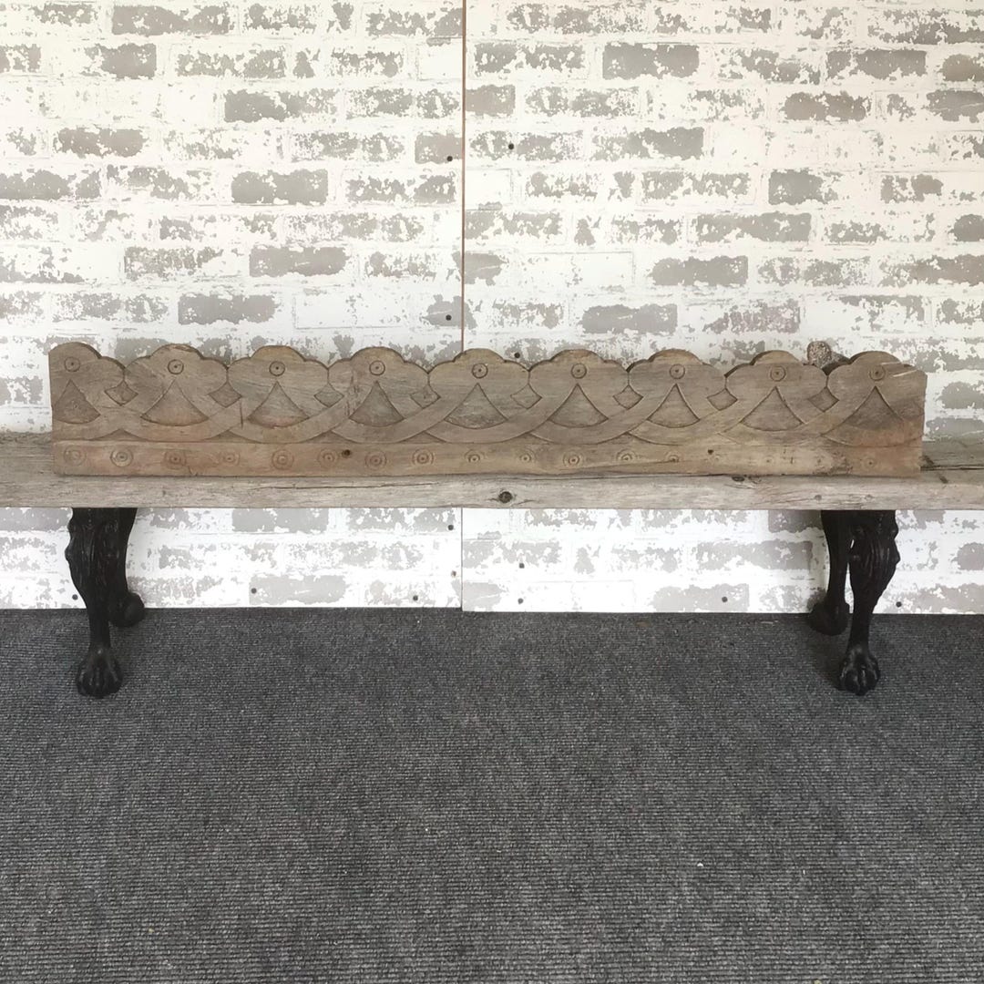 44” Vintage Carved Wood Header Pediment Architectural Salvage Trim - Etsy