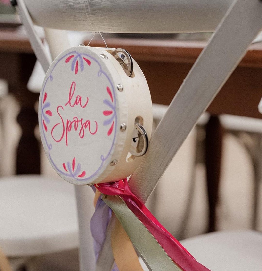 Wedding Tambourine With Personalized Writing / Personalized Placeholder ...