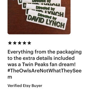 Directed by David Lynch Stickers (original) - Etsy