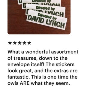 Directed by David Lynch Stickers (original) - Etsy