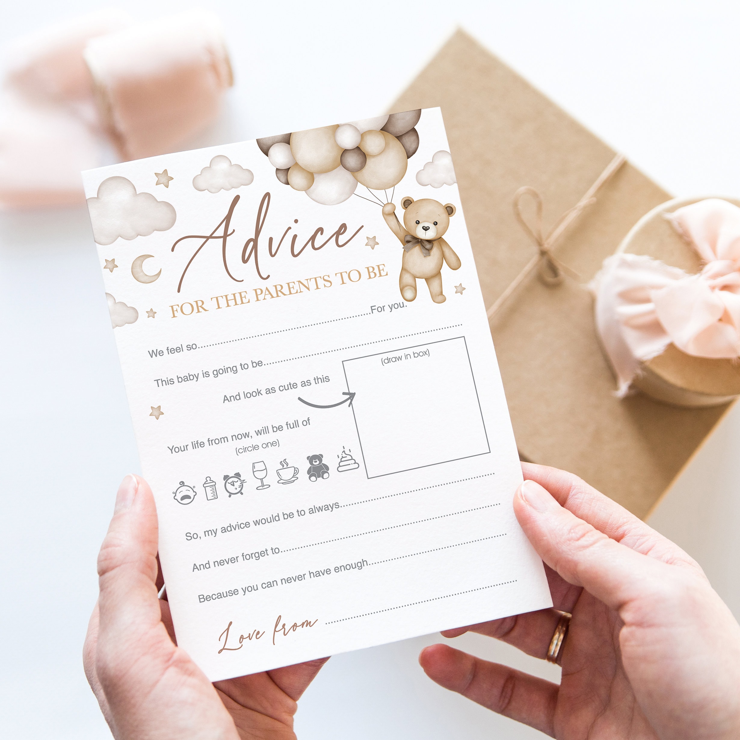 Baby Shower Cards Advice For Parents-to-Be Cards – Baby Shower Keepsake ...