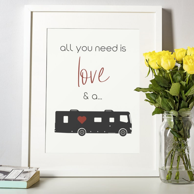 Class A Motorhome Printable All You Need is Love Travel - Etsy