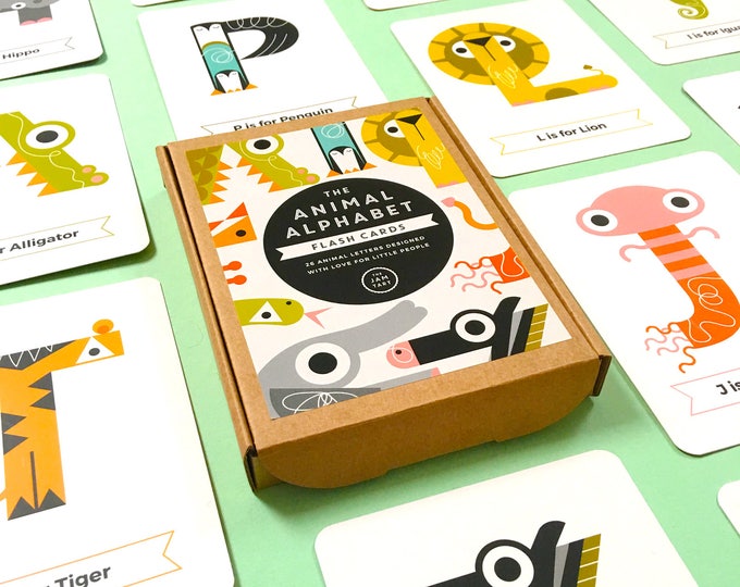 Animal Alphabet Flashcards for Kids - Educational, Learn the Alphabet ...