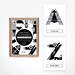 Black and White Alphabet Flashcards for Kids Educational, Learn the ...