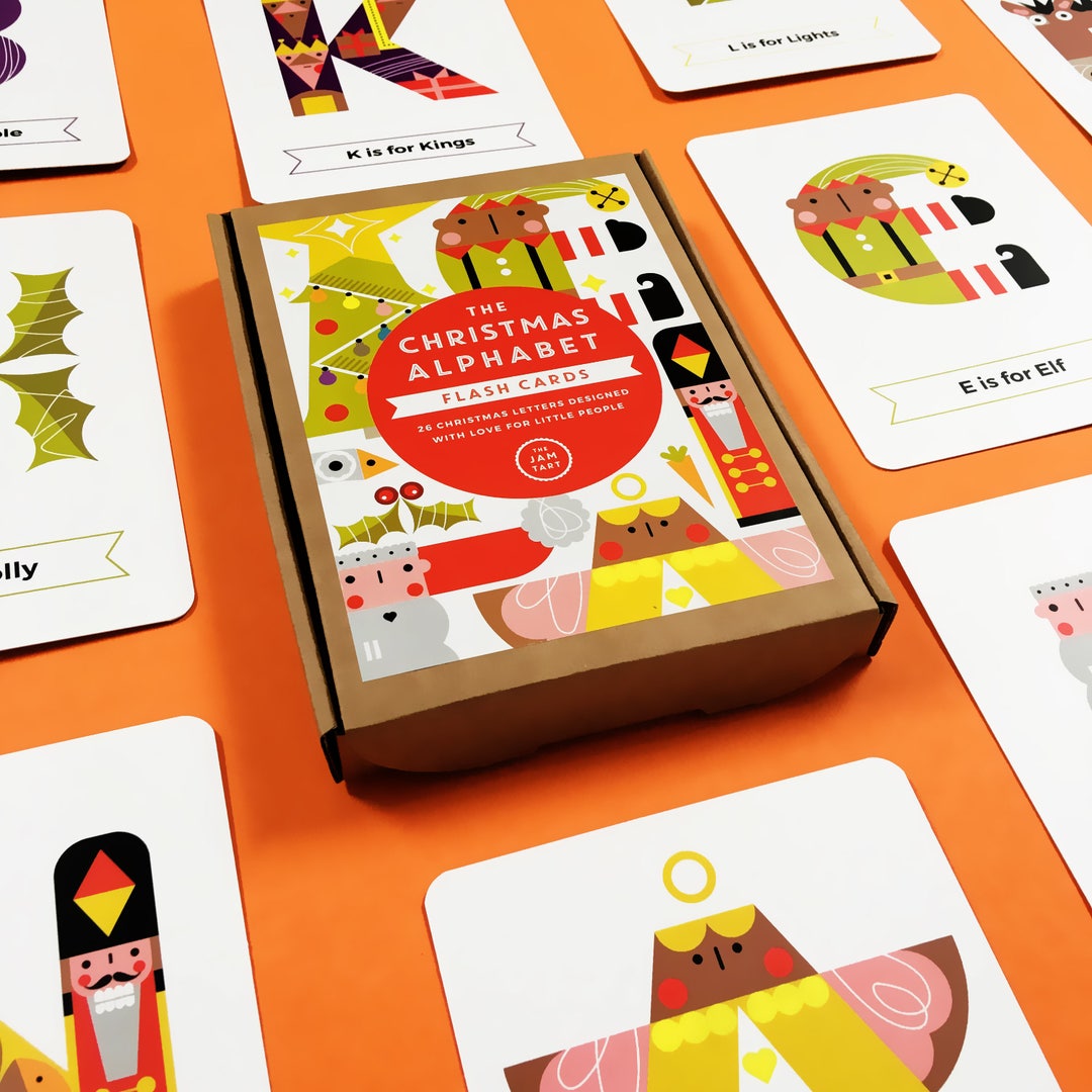 Christmas Flashcards for Kids Christmas Alphabet - Etsy