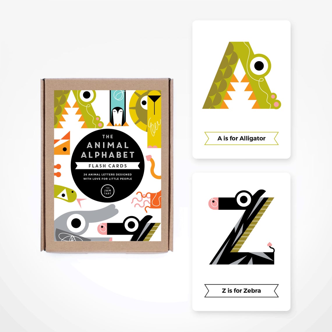 Animal Alphabet Flashcards for Kids Educational Learn the - Etsy