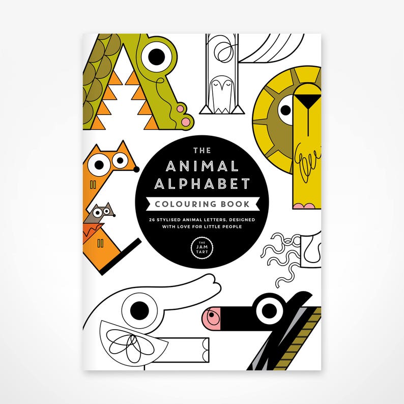 Animal Alphabet Colouring Book 32 pages of colouring | Etsy