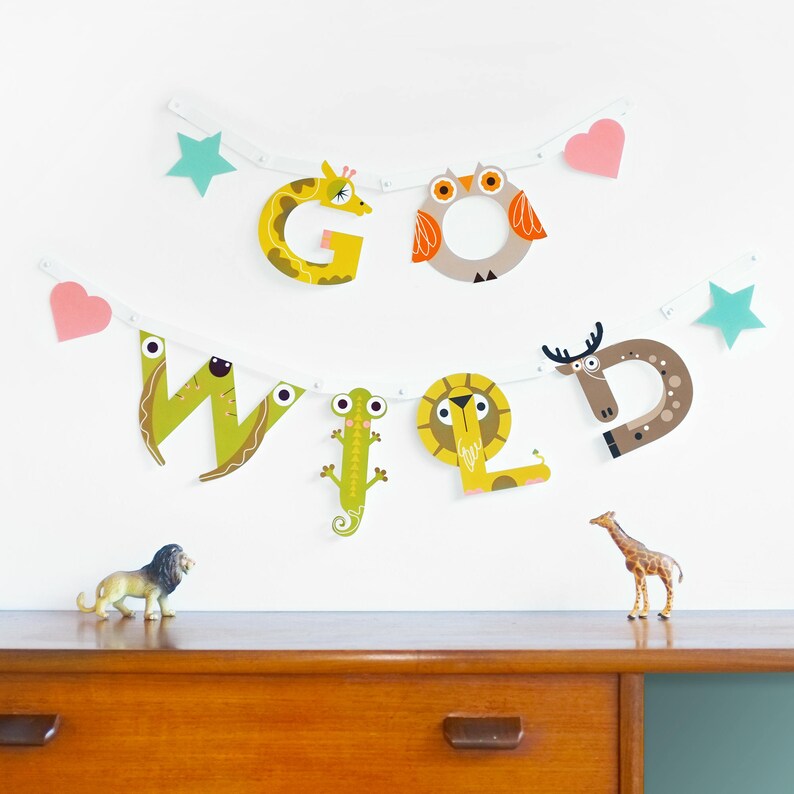 Perfect for Valentines, Animal Alphabet Banner Kit. Make Your Own ...