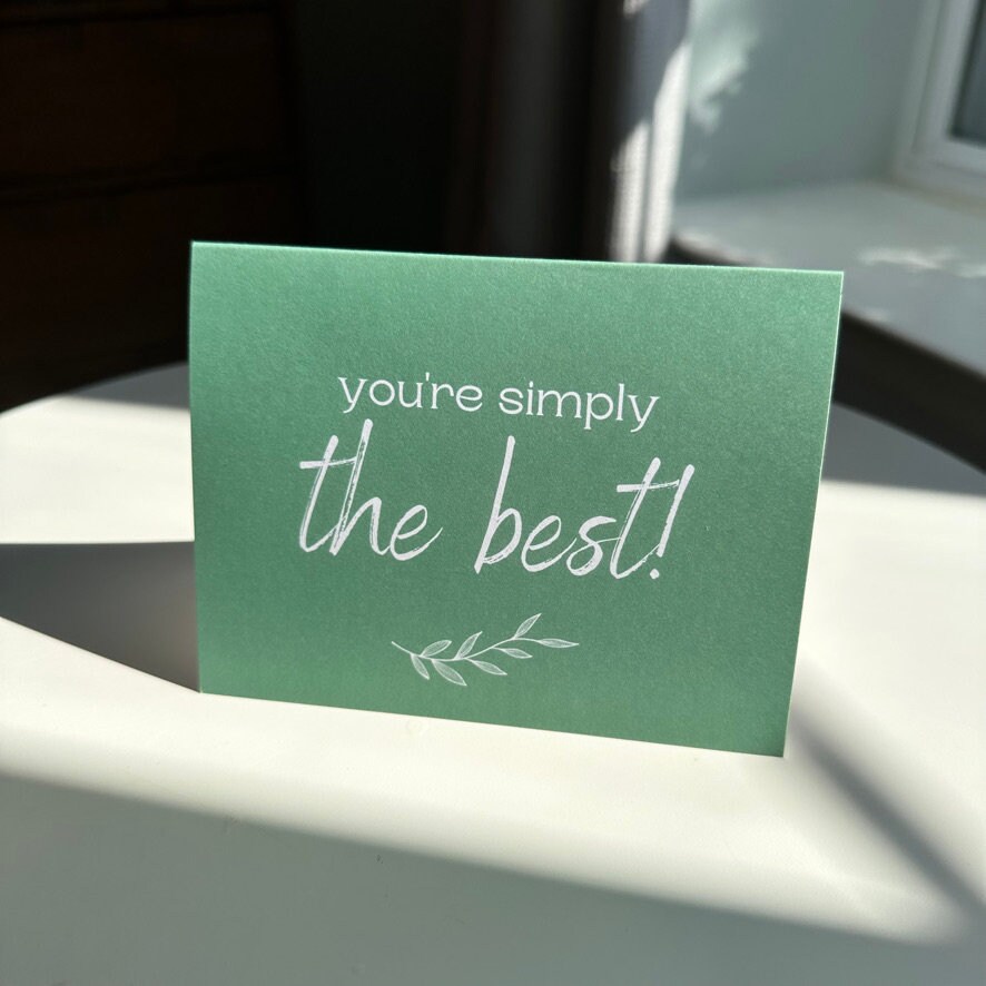 You're Simply the Best Thank You Card Bridal Shower - Etsy
