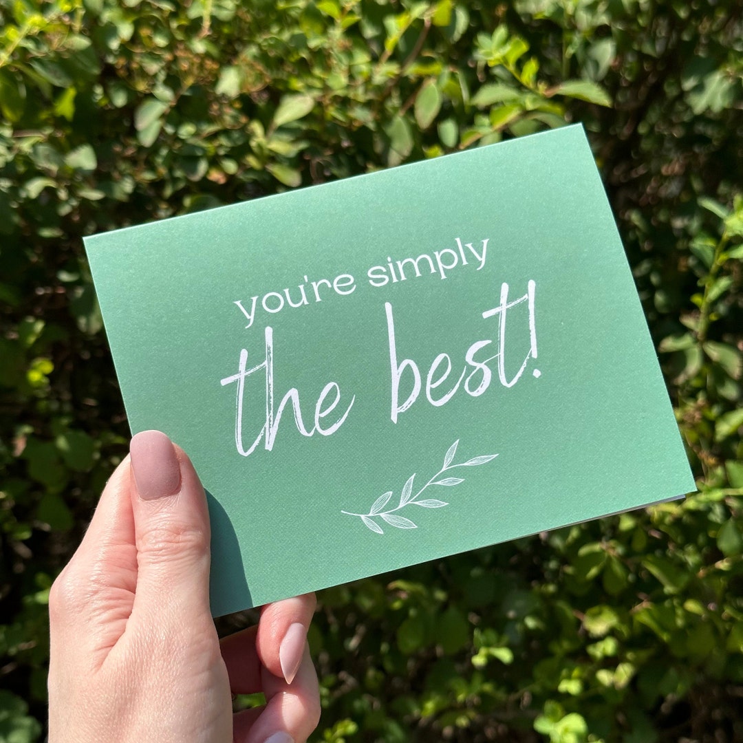 You're Simply the Best Thank You Card - Bridal Shower Thank You - Baby ...