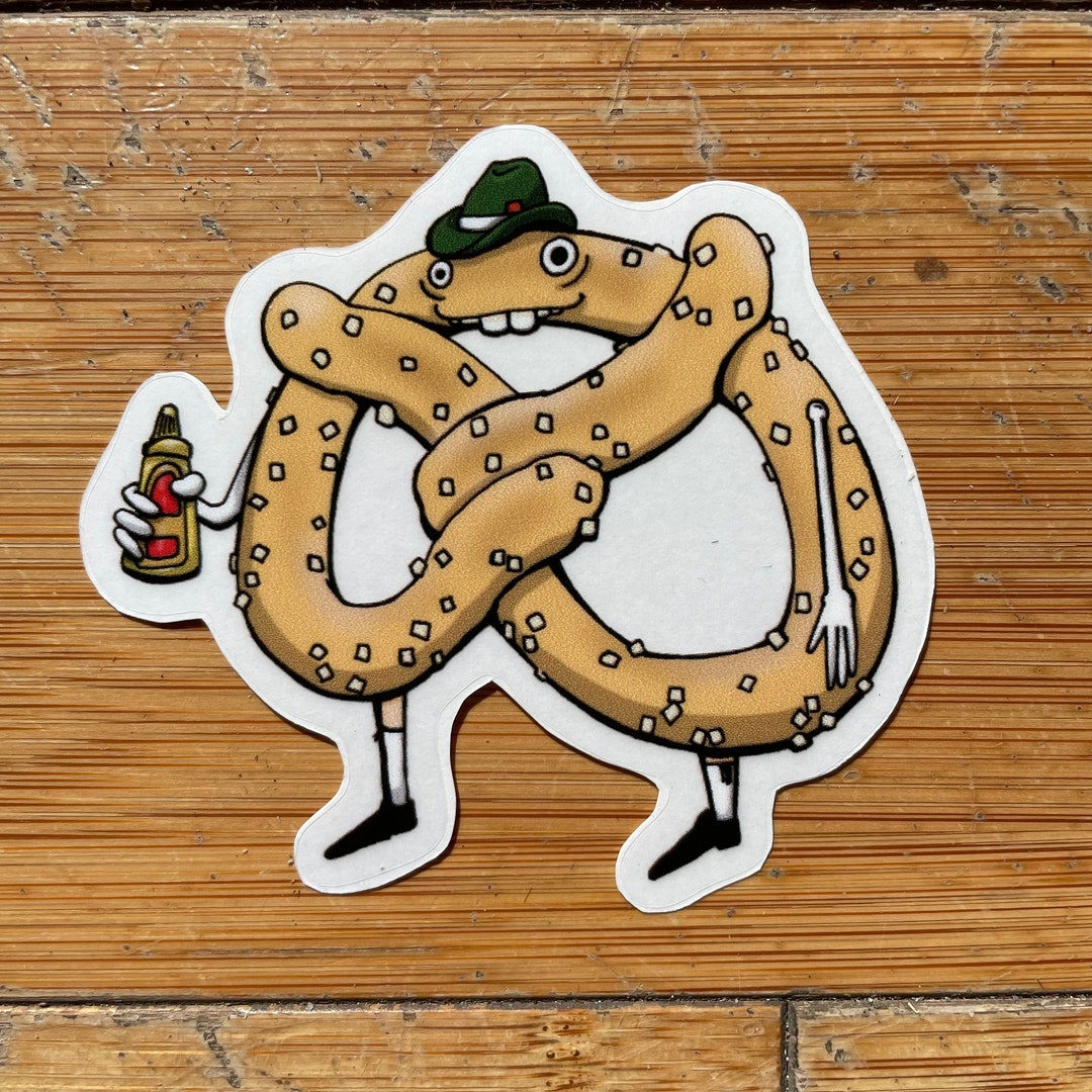 Pretzel Man Sticker 3 Wide Vinyl Food Art Decal Fun - Etsy