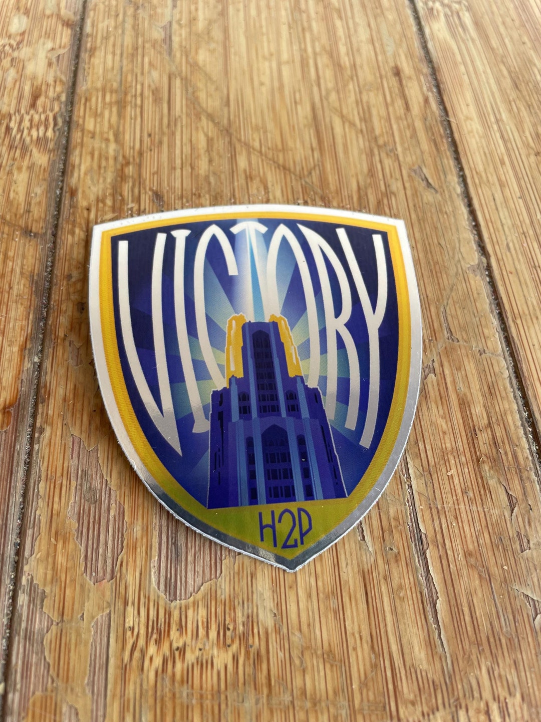 Pitt Victory Lights Sticker: Chrome Cathedral of Learning Waterproof ...