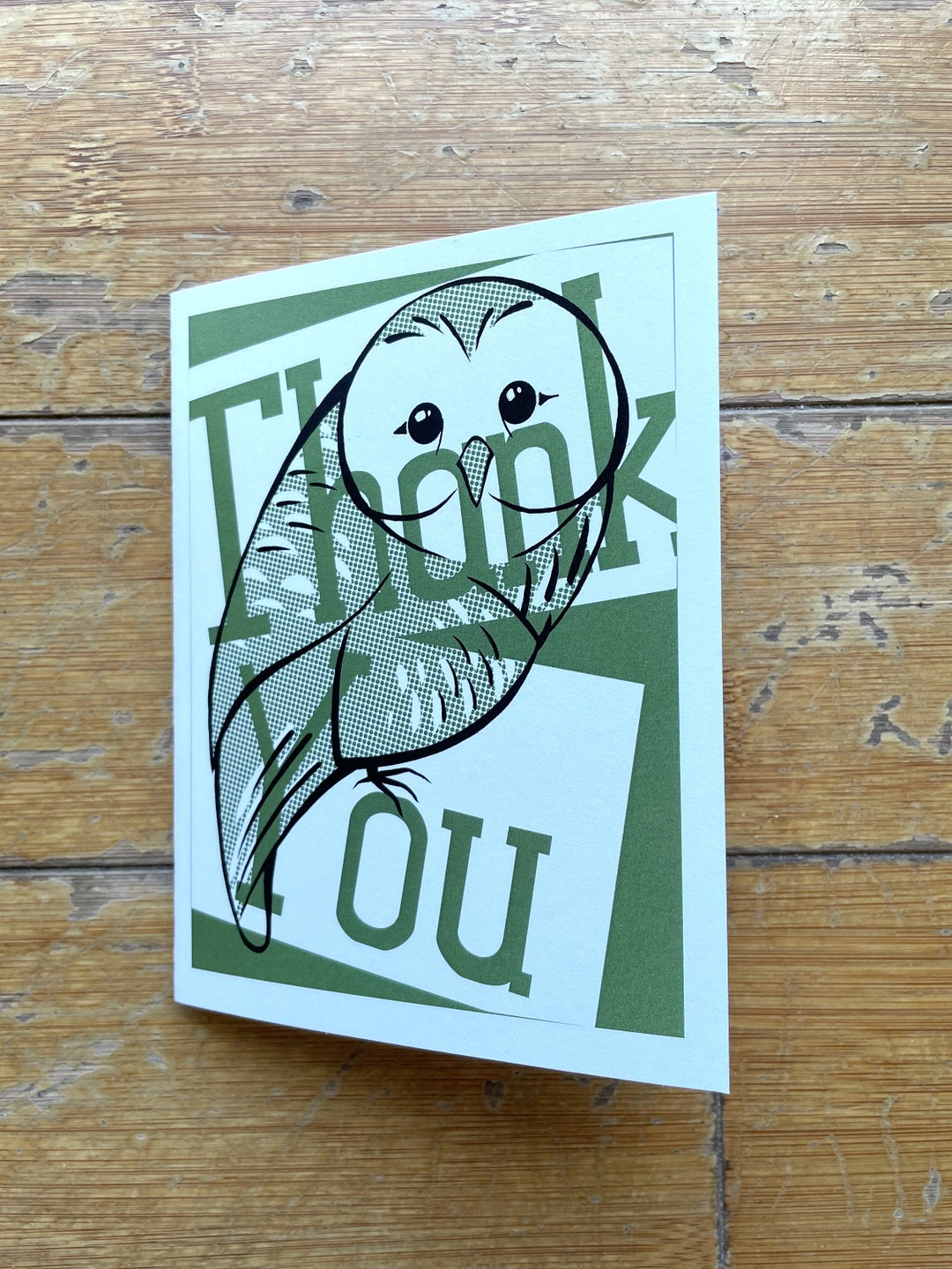 Owl Thank You Card Printable Download File, 4.25x5.5 Greeting Card for ...