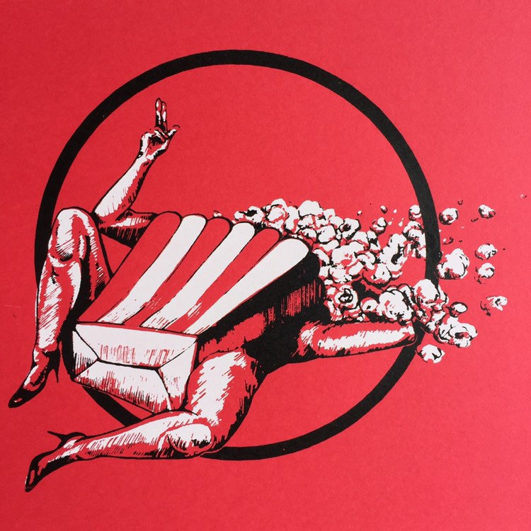 Popcorn Pinup Retro Style Drive in Movie Snack Bar Food Silk | Etsy