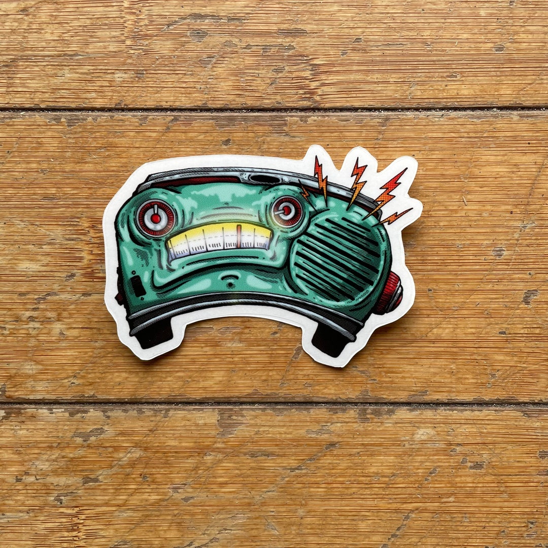 Radio Vinyl Sticker 3.75 Wide Decal, Waterproof Sticker Music Rock and ...