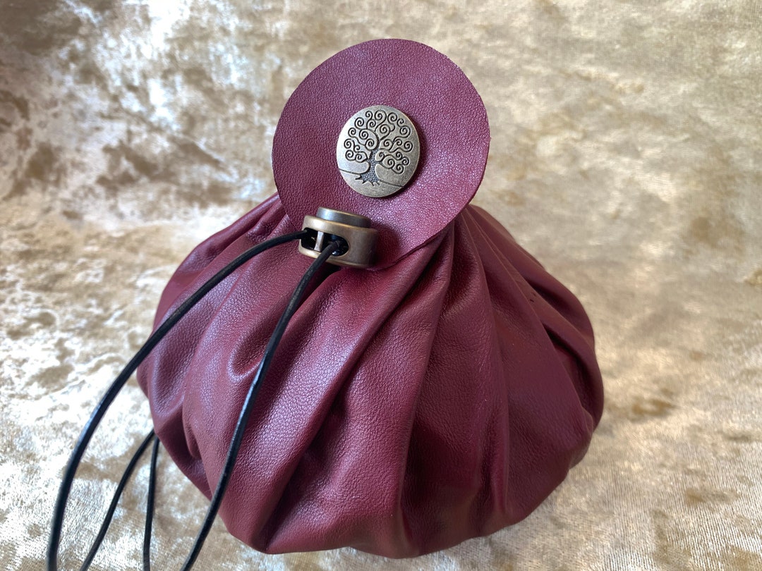 Tree of Life Leather Dice Pouch: Handmade Dnd RPG Coin Purse - Etsy