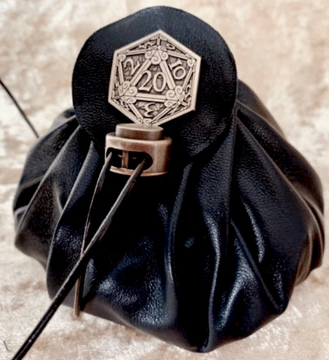 Leather Dice Bag: Dnd, RPG, Coin Pouch - Holds 7 Sets - Etsy