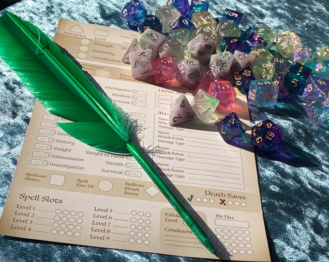 Feather Pen for RPG Games Like Dungeons and Dragons and Pathfinder. Dnd ...