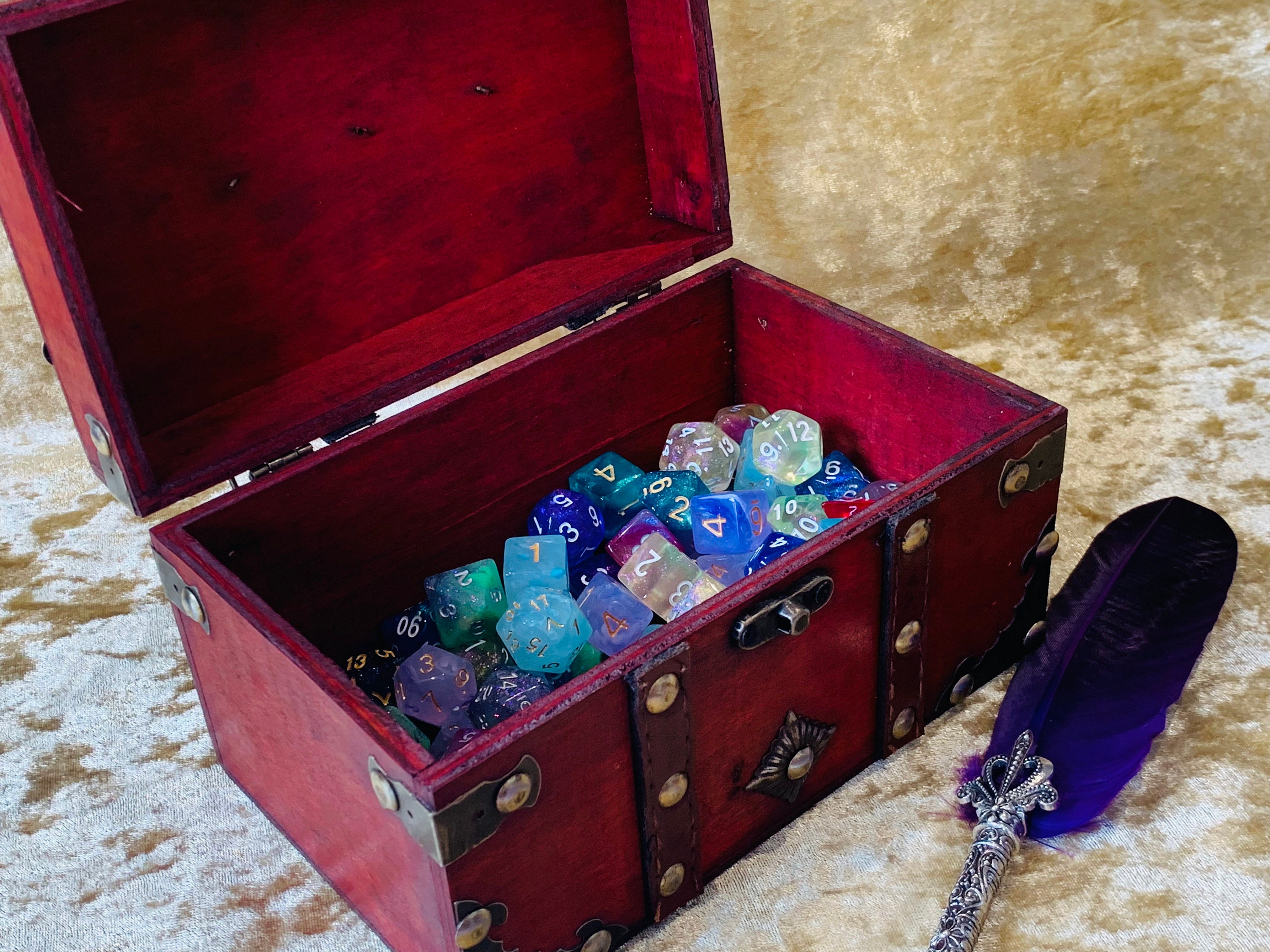 Dragon Dice Box: Wood Chest for Dnd, Pathfinder RPG - Etsy
