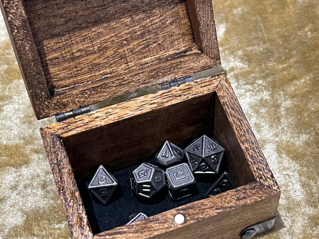 Chest With Mini Metal Polyhedral Dice | Games Like Dungeons and Dragons ...