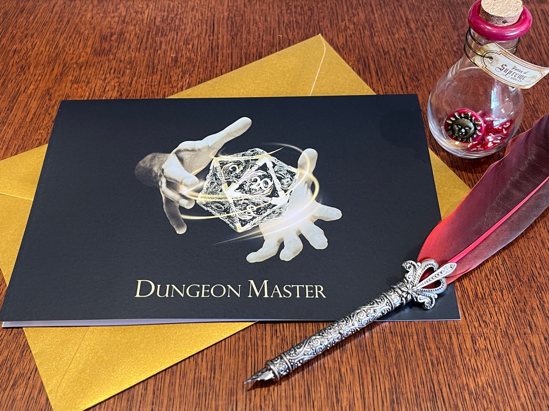 Dungeon Master Greeting Card: D&D RPG Gift With Gold Envelope - Etsy