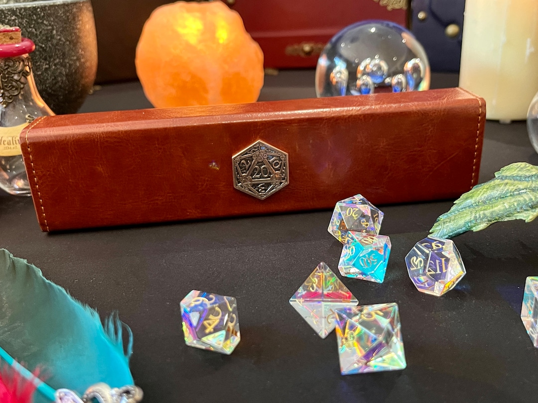 Vegan Leather D20 Dice Box: Magnetic Vault for Dungeons and Dragons - Etsy