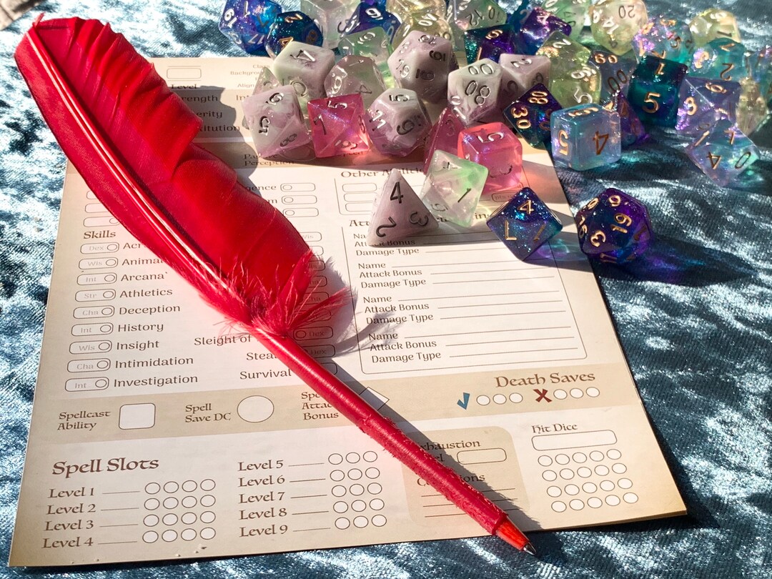 Feather Pen for RPG Games Like Dungeons and Dragons and - Etsy