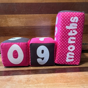 Baby Milestone Blocks Soft Fabric Blocks Baby Picture Props - Etsy