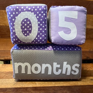 Baby Milestone Blocks Soft Fabric Blocks Baby Picture Props - Etsy