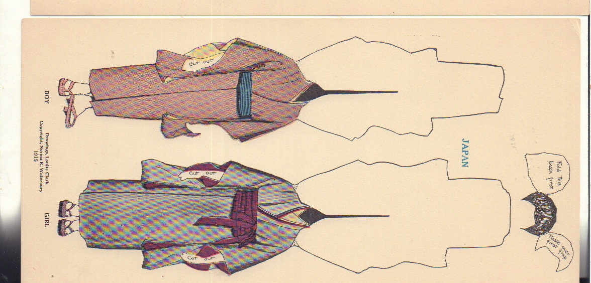Vintage Jack & Janet Folk Paper Dolls - Etsy