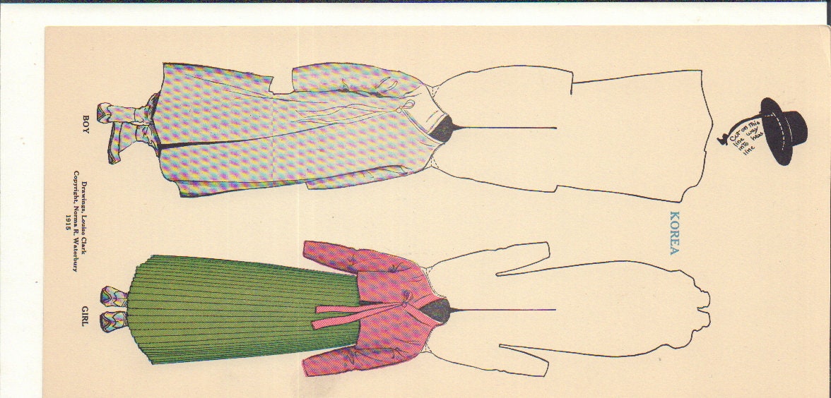 Vintage Jack & Janet Folk Paper Dolls - Etsy