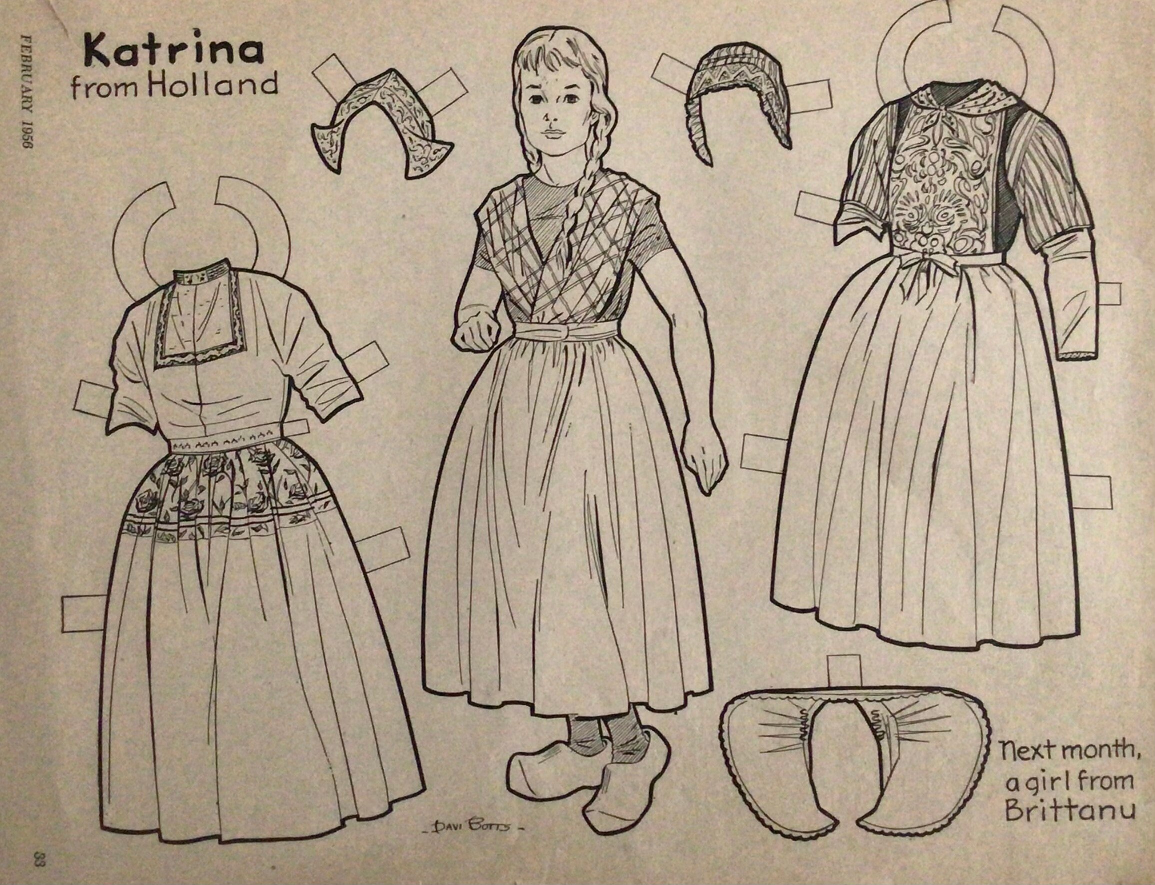Vintage Dutch Magazine Paper Dolls - Etsy
