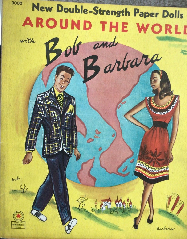 Vintage Around the World Paper Doll Book - Etsy