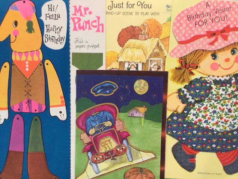 Vintage Paper Doll & Toy Greeting Cards - Etsy